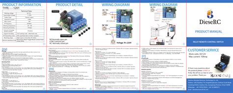 Dieserc 433mhz Universal Wireless Remote Control Switch User Manual