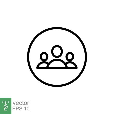 Personas L Nea Icono Sencillo Contorno Estilo Multi Usuario