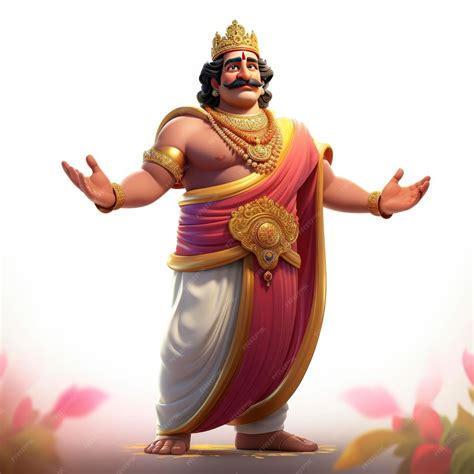 Maveli Inviting All For Onam Celebration Premium Ai Generated Image