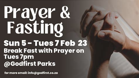 Prayer And Fasting — Godfirst Church