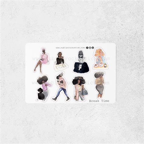 Break Time Stickers Blaque Papier