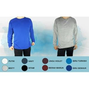 Jual KAOS POLOS COTTON COMBED 30S LENGAN PANJANG (COWOK) | Shopee Indonesia