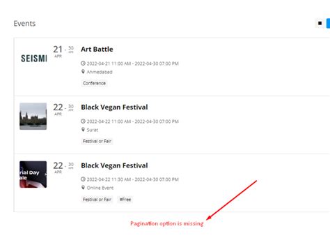 Backend Past Events Listing Pagination Is Not Working Issue 69 Wpeventmanager Wpem Divi