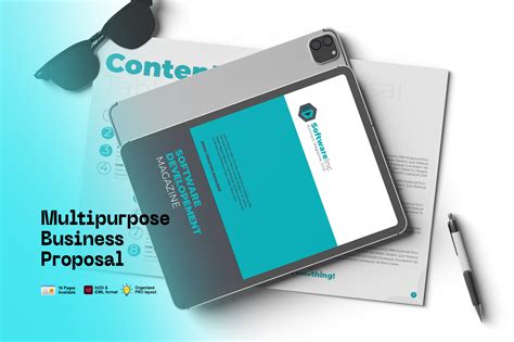 Software Development Magazine Template Creative Market