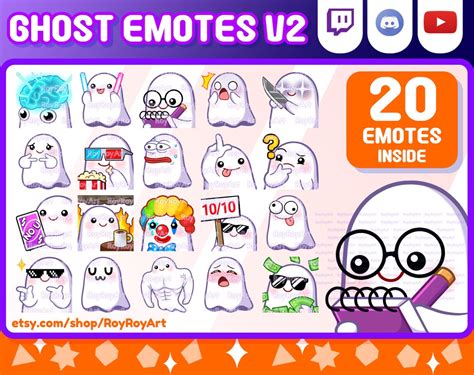 Twitch Emotes Kawaii Ghost Emotes Mega Pack V Emotes Inside Sub Emojis Halloween