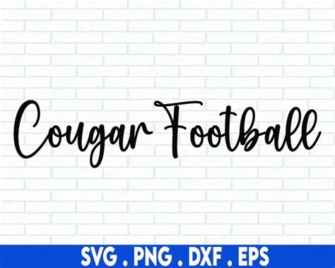 Cougar Football Svg Cougar Svg Football Svg Cricut Svg Etsy