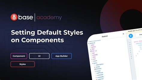 8base on linkedin setting default styles on components