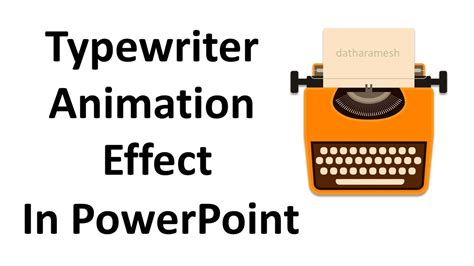 Typewriter Animation Effect In Powerpoint Youtube