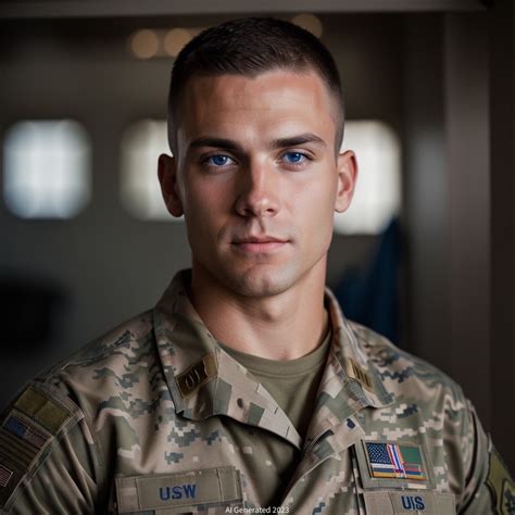 Hot Ai Generated Hot Military Men 016 By Eclyom On Deviantart