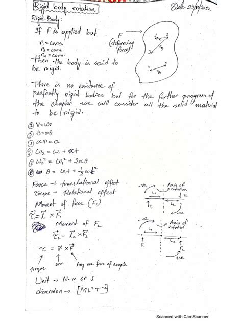 Rigid Body Rotation Physics Pdf