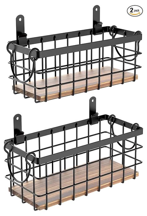 Wire Storage Baskets Household Metal Wall Mounted Containers Organizer