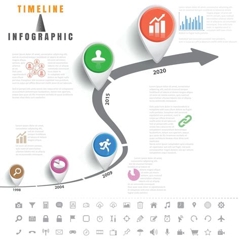 Business Road Map Timeline Infographic Icons Designed For Abstract