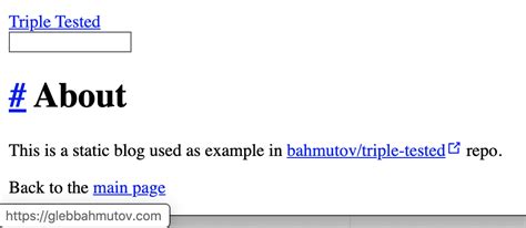 Triple Tested Static Site Deployed To Github Pages Using Github Actions