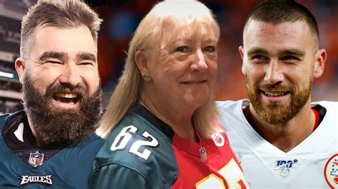 Travis Kelce Jason Kelce Share Emotional Embrace With Mom On Field At
