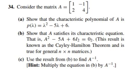 Solved Consider The Matrix A A Show That The Chegg