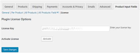 Activating The License Key Of Product Input Fields For Woocommerce Tyche Softwares Documentation