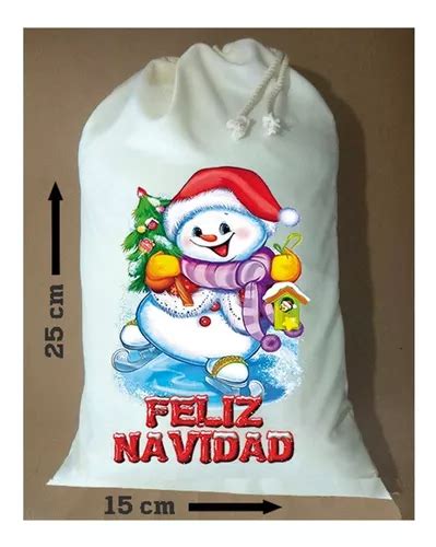 20 Morralitos Navidad Personalizados Dulcero Costalito Envío gratis