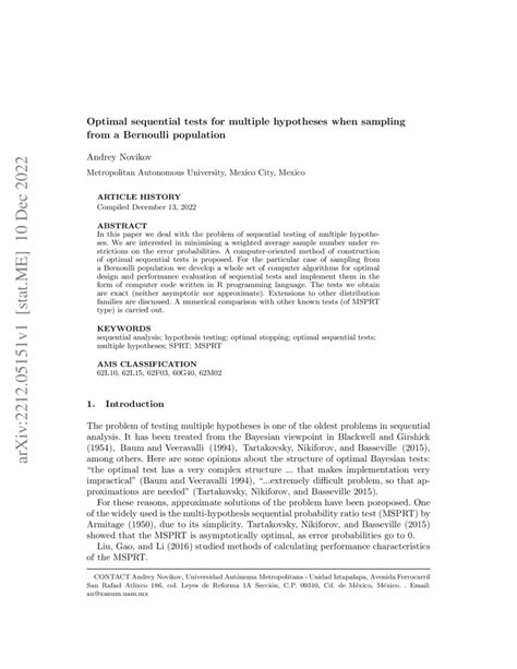 A Numerical Approach To Sequential Multi Hypothesis Testing For