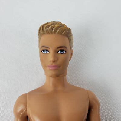 Nude Barbie Ken Doll Fashionista Molded Blonde Hair Mattel EBay