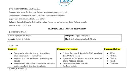 Programa Institucional De Bolsa De Iniciação à Docência Pibid Letras