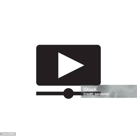 웹사이트 모바일 응용 프로그램 프레 젠 테이 션 Infographic 흰색 배경 벡터 일러스트 레이 션에 비디오 필름 스트립블랙 아이콘 영화 플레이어 개념 부호입니다 멀티