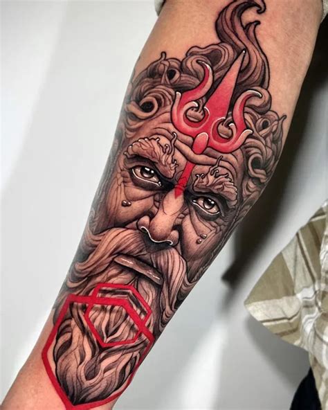 97 Crystal Clear Ideas Of Poseidon Tattoos To Obtain This Summer