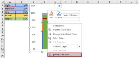 how to create bullet chart and horizontal bullet chart in excel