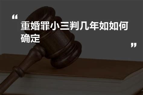 重婚罪小三判几年如如何确定 法书网