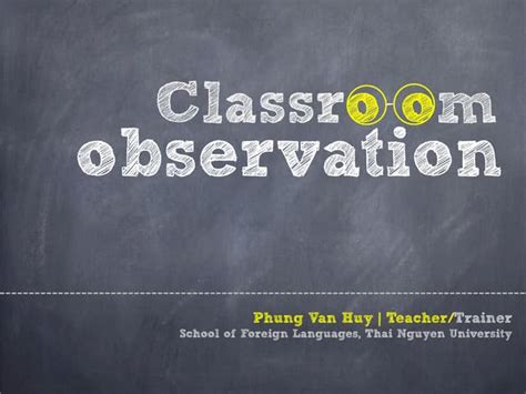 Classroom Observation Teacher Development Pdf