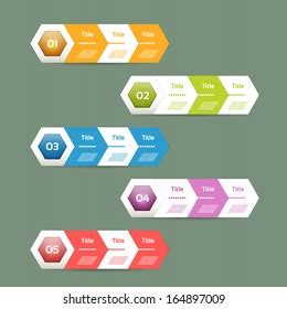 Five Steps Infographic Process Flowchart Color Vector De Stock Libre