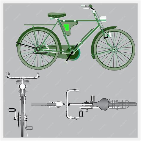 Premium Vector Old Classic Bicycle Vector Illustration