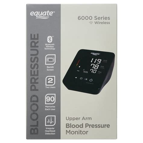 Equate 6000 Series Upper Arm Blood Pressure Monitor 47 Off