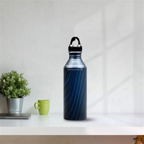 Free Flask Mockup Psd Template Mockup Den