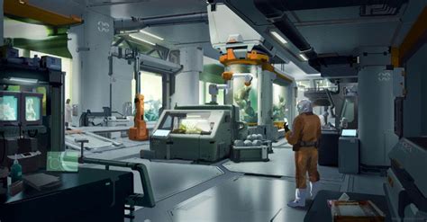 Expedition X Bio Lab Interior Rita Yuwei Li Scifi Building Futuristic Architecture Sci Fi