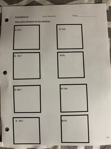 Solved Experiment Lewis Structures Name Draw Lewis Chegg