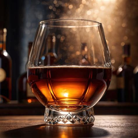 Premium Photo Cognac Whiskey Rum Or Similiar Brown Alcoholic Liquor Drink