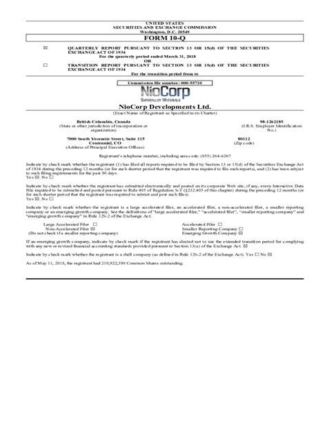 Fillable Online Niocorp Developments Ltd Fax Email Print Pdffiller