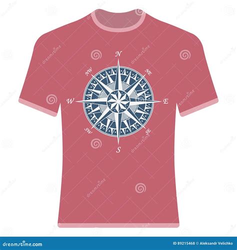 Vintage Compass Rose T Shirt Stock Vector Illustration Of Logo