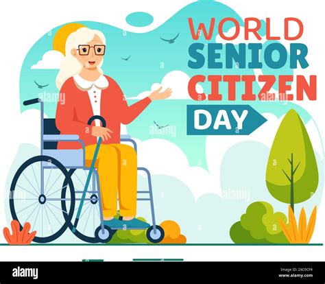 World Senior Citizen Day Vector Illustration On August 21st To Respect