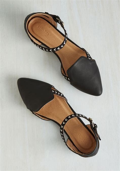 Black Strappy Pointed Toe Flat Women Artofit