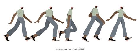 워크 사이클 시퀀스 애니메이션 움직이는 사람 스톡 벡터로열티 프리 2165267785 Shutterstock