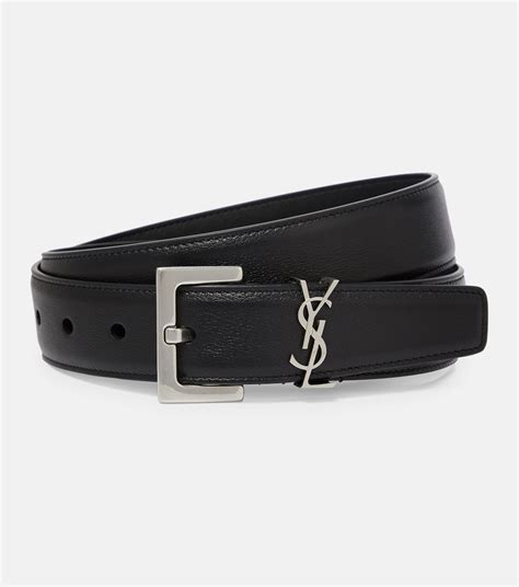 Кожаный ремень YSL Saint Laurent, черный – заказать с доставкой из-за ...