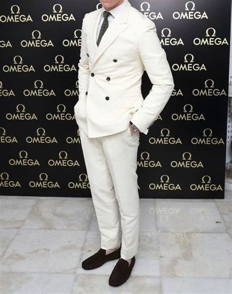 Men Suits White 2 Piece Double Breasted Style Formal Fashion Etsy