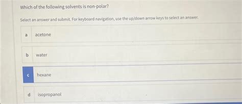 Solved Based On The Rule Like Dissolves Like Which Of The
