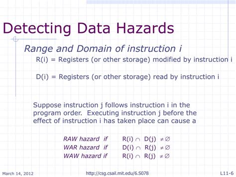 Ppt Computer Architecture A Constructive Approach Six Stage Pipelinebypassing Joel Emer