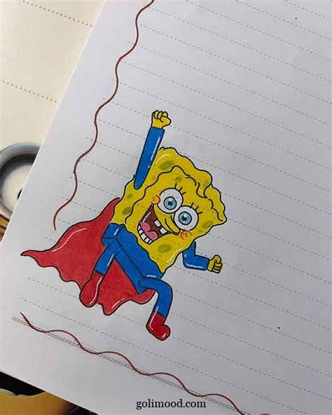 نقاشی برای گوشه دفتر مشق ” 2024 ببین چقدر ناز و کیوته مگه میشه انقد