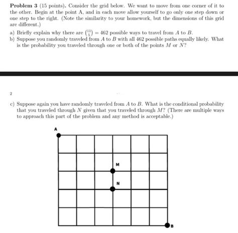Solved Problem 3 15 Points Consider The Grid Below We