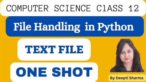 Text File One Shot Text File In Python File Handling In Python