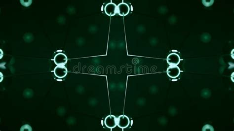 Moving Animation With Grid With Out Of Focus Design Circular Chains