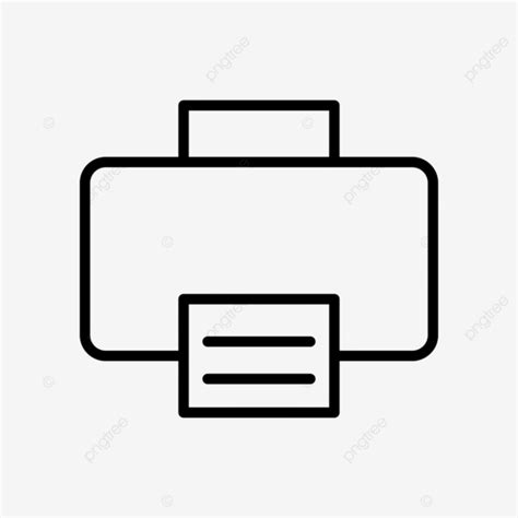 흰색 배경에 프린터 아이콘 라인 벡터 디자인 서식 파일 외딴 픽토그램 사업 Png 일러스트 및 벡터 에 대한 무료